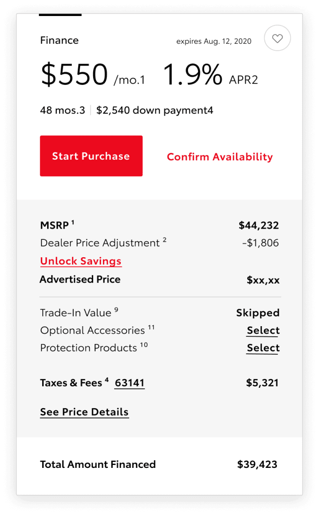 Browse available vehicles